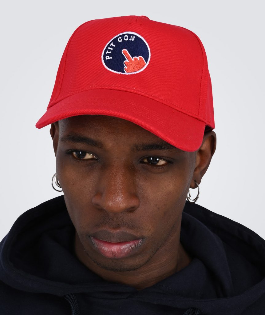 Casquette PTIT CON Doigt - Rouge - PTIT CON - Paris